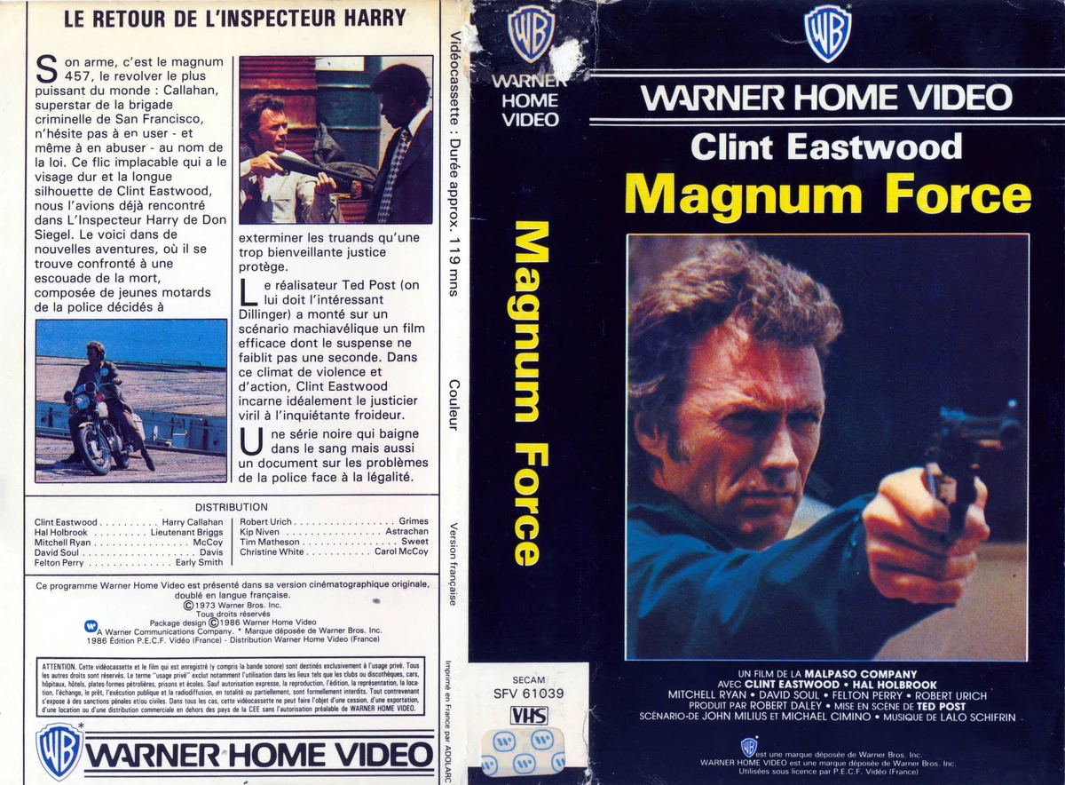 Warner Home Video (France) - Magnum Force (1986) (Location) | Wiki VHS ...