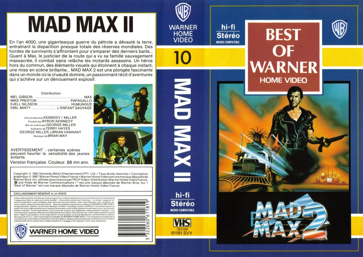 Warner Home Video (France) - Mad Max 2 (1987) (Vente) | Wiki VHS | Fandom