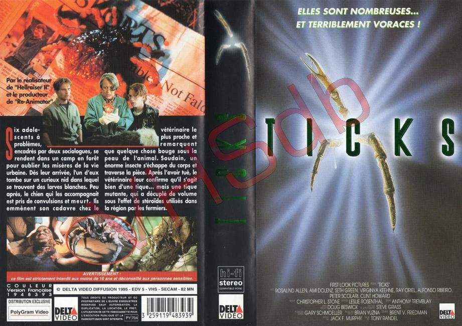 Delta Vidéo (France) - Ticks (1995) (Vente) | Wiki VHS | Fandom