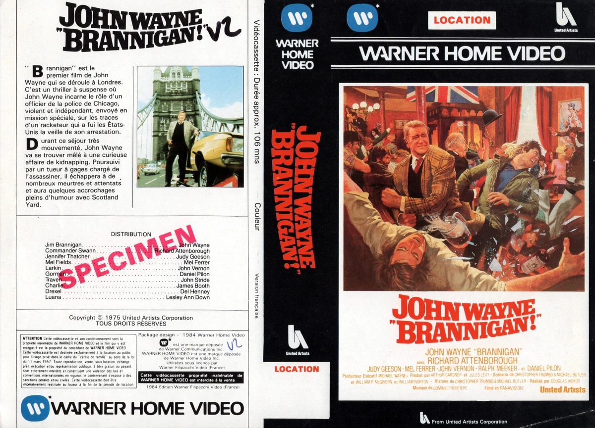 Warner Home Video (France) - Brannigan ! (1984) (Location) | Wiki VHS ...