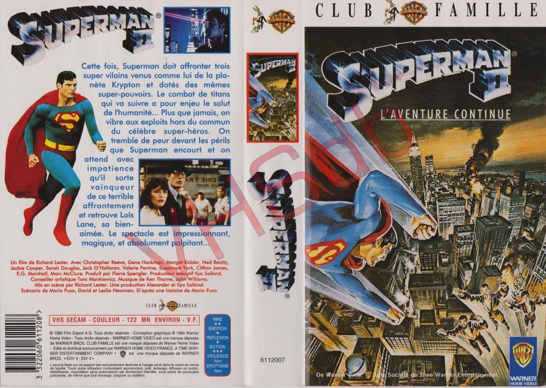 Warner Home Video (France) - Superman II (1994) (Vente) | Wiki VHS | Fandom