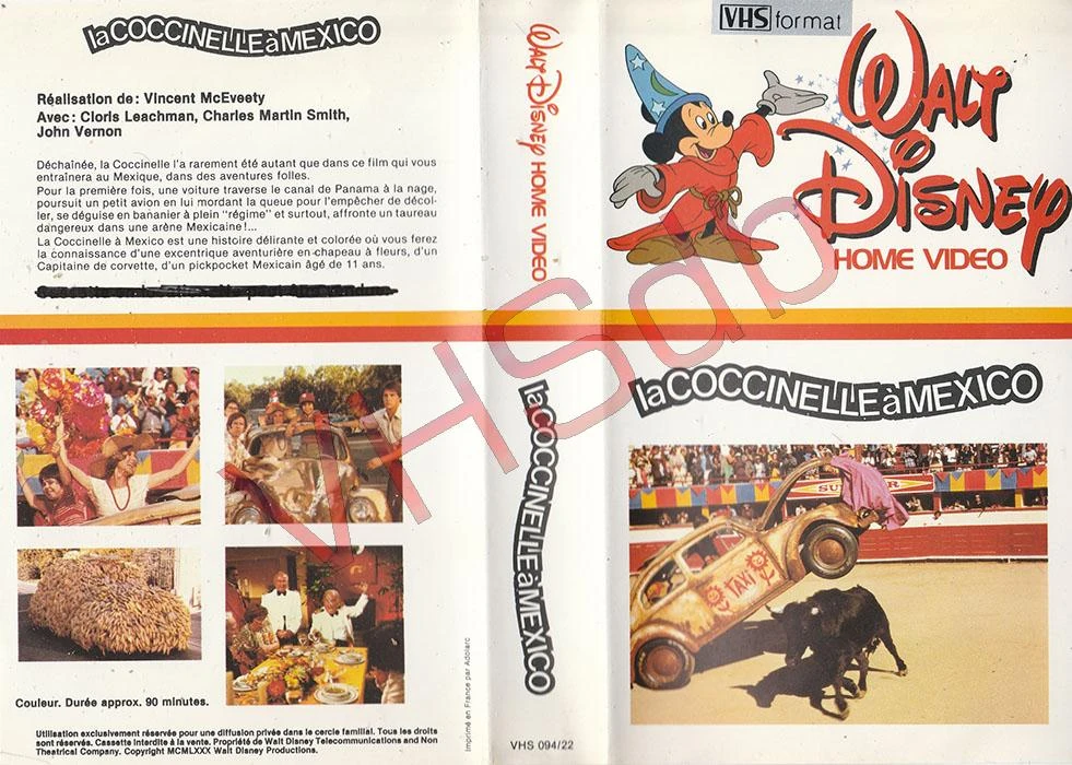 WDHV (France) - La coccinelle à Mexico (1982) (Location) | Wiki VHS ...
