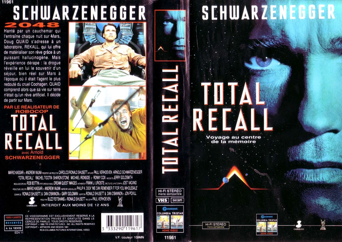 GCTHV (France) - Total Recall (1993) (Vente) | Wiki VHS | Fandom