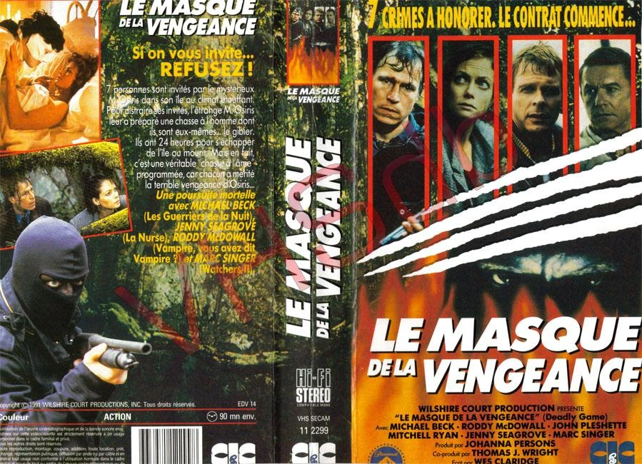 CIC Video (France) - Le masque de la vengeance (1992) (Location) | Wiki VHS | Fandom