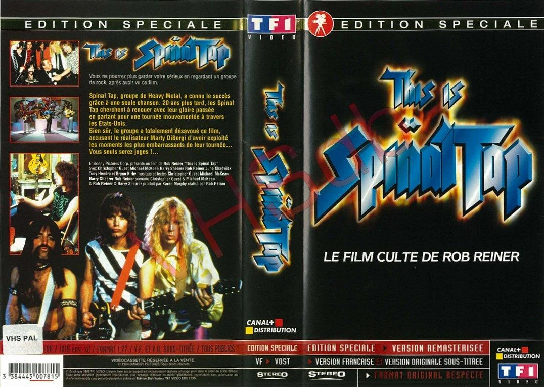 TF1 Vidéo (France) - This Is Spinal Tap (1998) (Vente) | Wiki VHS | Fandom