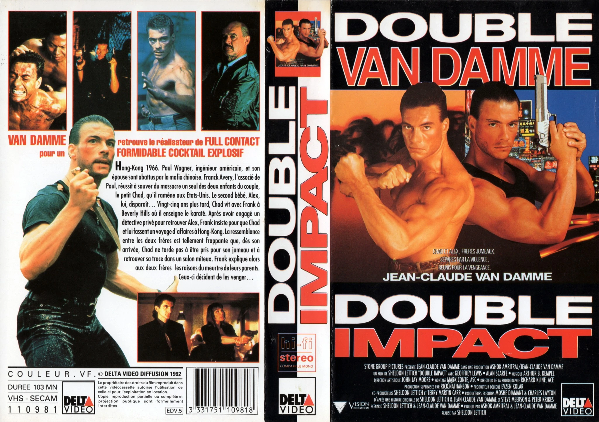 Delta Vidéo (France) - Double Impact (1992) (Location) | Wiki VHS | Fandom