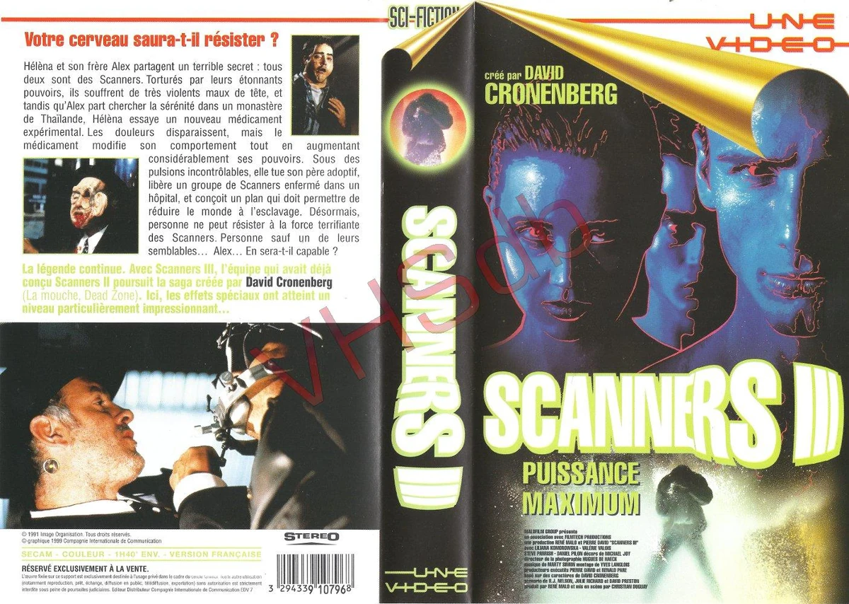 Une Video (France) - Scanners III (1999) (Vente) | Wiki VHS | Fandom