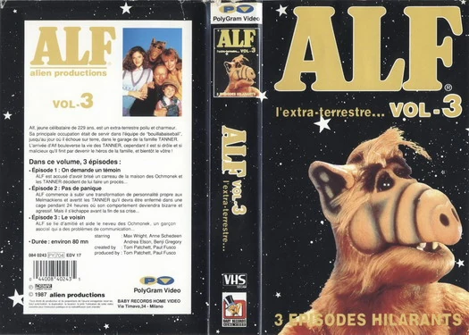 Polygram Video (France) - Alf l'extra-terrestre..., vol 3 (1991) (Vente) | Wiki VHS | Fandom