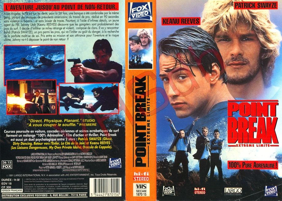 Fox Video (France) - Point Break (1993) (Vente) | Wiki VHS | Fandom