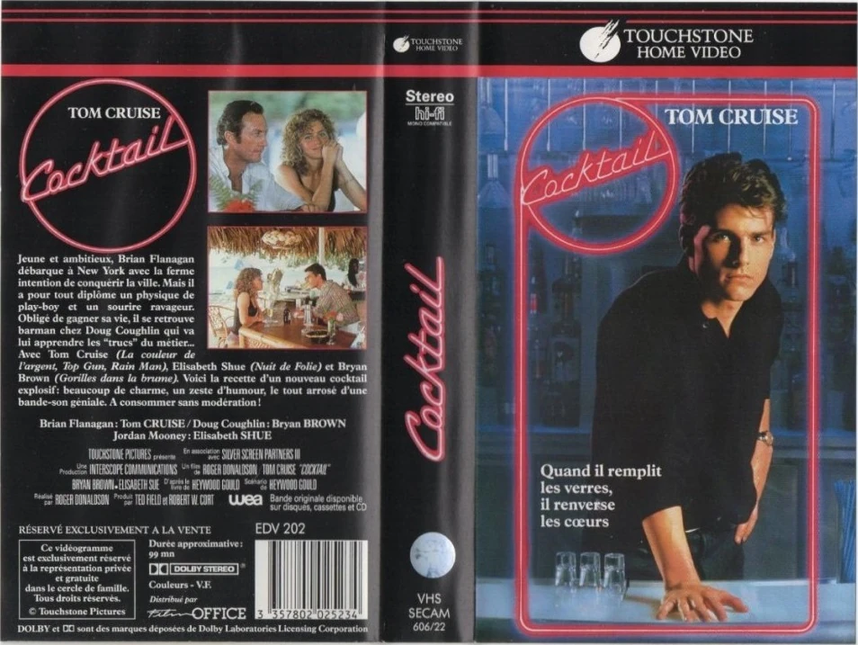 Touchstone Home Video (France) - Cocktail (1991) (Vente) | Wiki VHS ...
