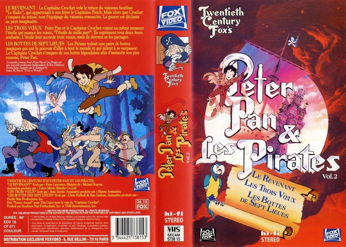 Fox Video (France) - Peter Pan et les pirates, vol 2 (1993) (Vente ...