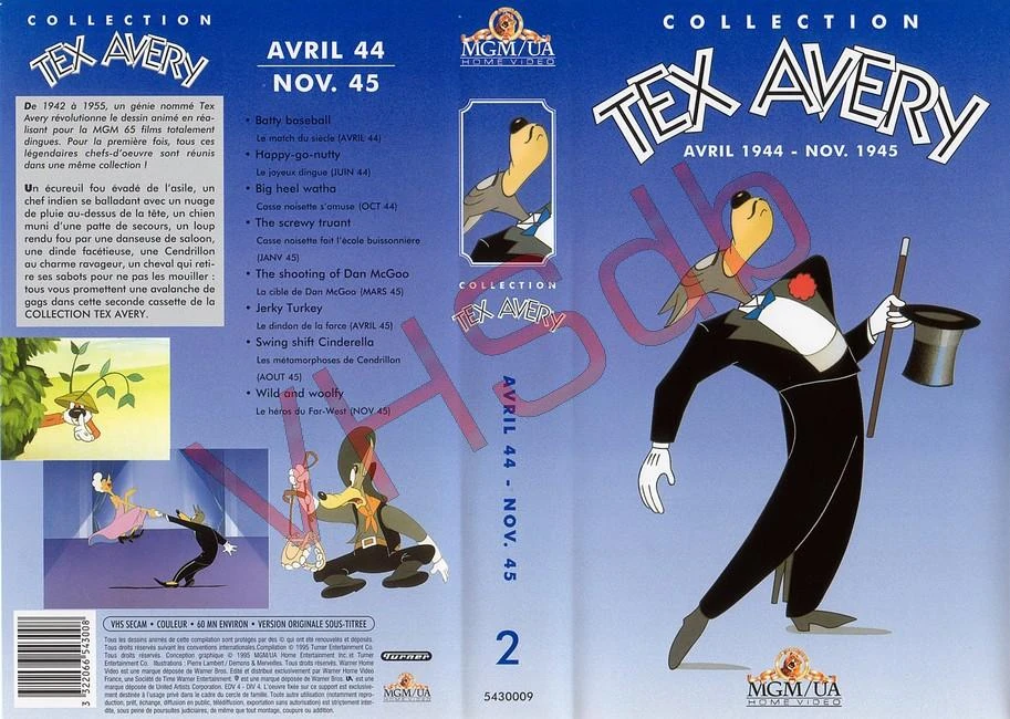 MGM/UA Home Video (France) - Collection Tex Avery vol. 2 : avril 1944 - novembre 1945 (1995 ...