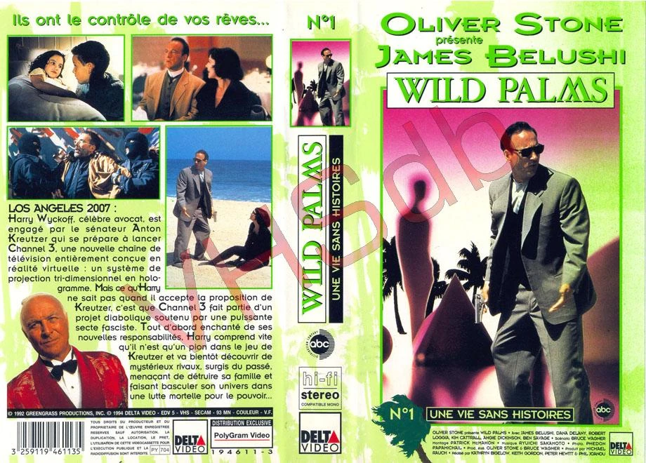 Delta Vidéo (France) - Wild Palms N°1 : Une vie sans histoire (1994) (Vente) | Wiki VHS | Fandom