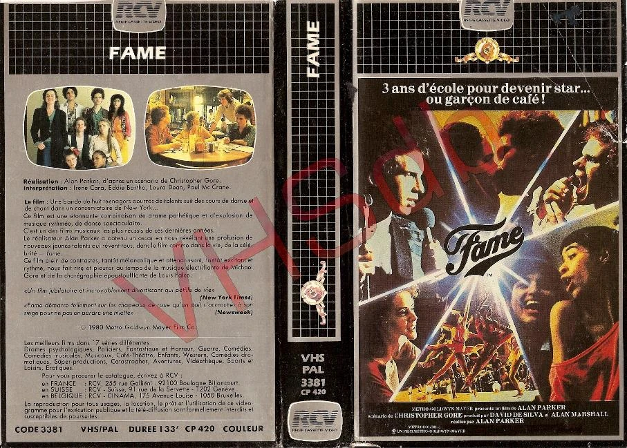 Régie Cassette Vidéo (France) - Fame (1983) (Location) | Wiki VHS | Fandom