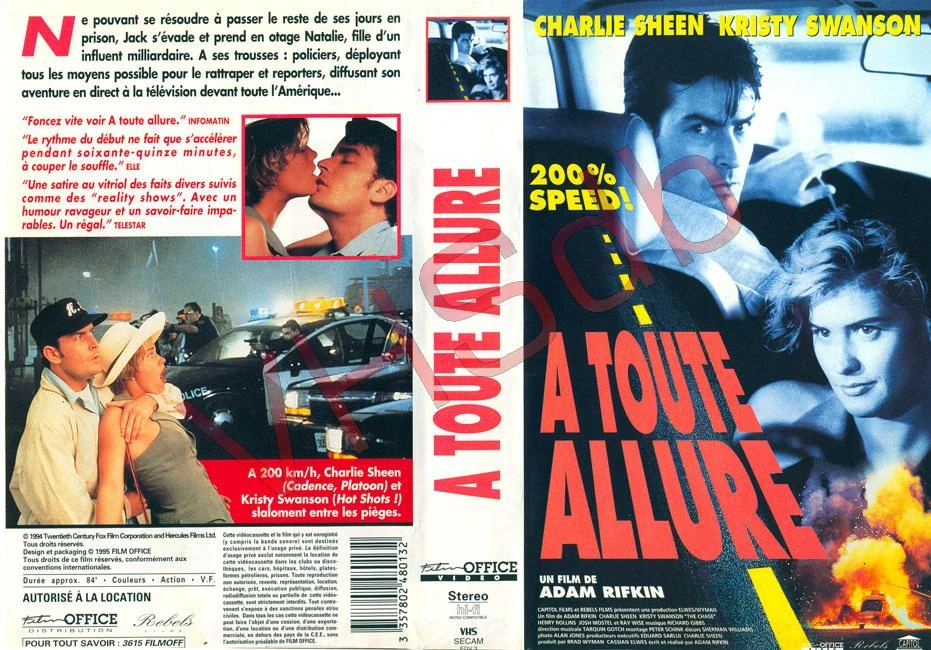 Film Office (France) - À toute allure (1995) (Location) | Wiki VHS | Fandom