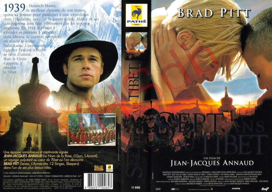 Pathé Vidéo (France) - Sept ans au Tibet (1998) (Location) | Wiki VHS ...