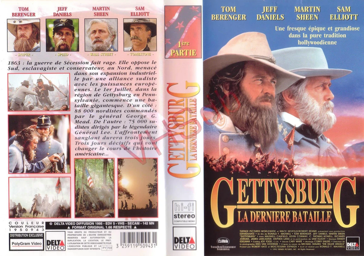 Delta Vidéo (France) - Gettysburg : La dernière bataille (1995) (Vente) | Wiki VHS | Fandom