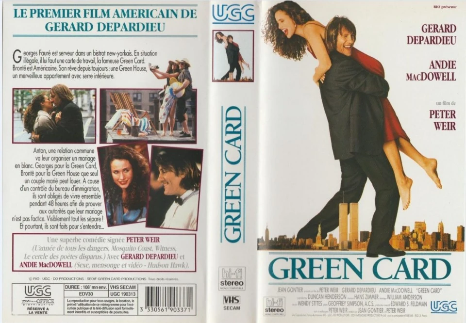 UGC Vidéo (France) - Green Card (1992) (Vente) | Wiki VHS | Fandom