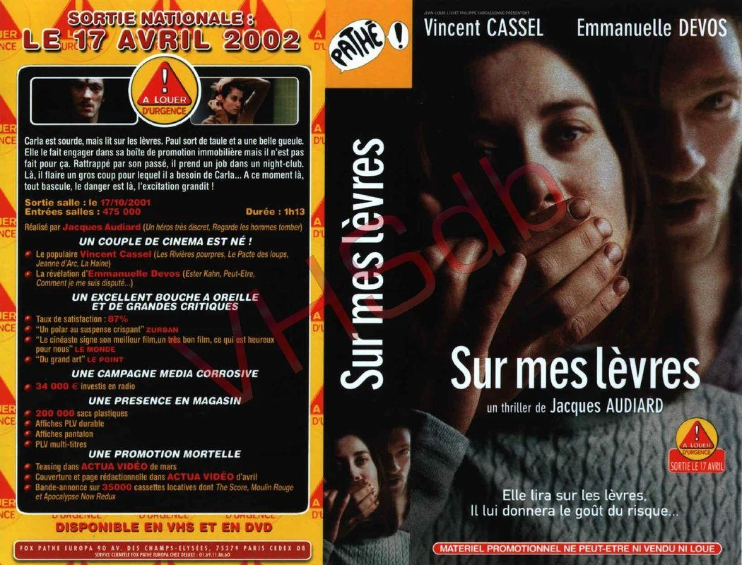Pathé Vidéo (France) - Sur mes lèvres (2002) (Promo) | Wiki VHS | Fandom