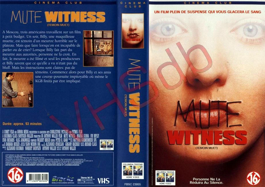 Columbia Tristar Home Video (Belgique) - Mute Witness : Témoin muet ...