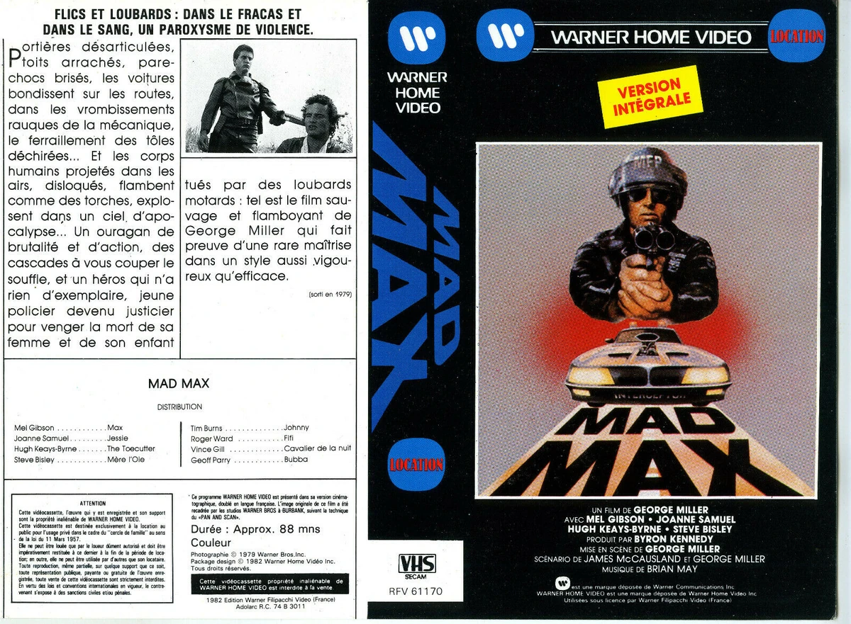 Warner Home Video (France) - Mad Max (1982) (Location) | Wiki VHS | Fandom