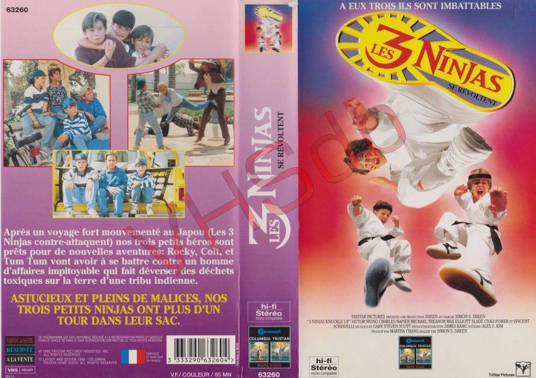 GCTHV (France) - Les 3 ninjas se révoltent (1996) (Vente) | Wiki VHS | Fandom