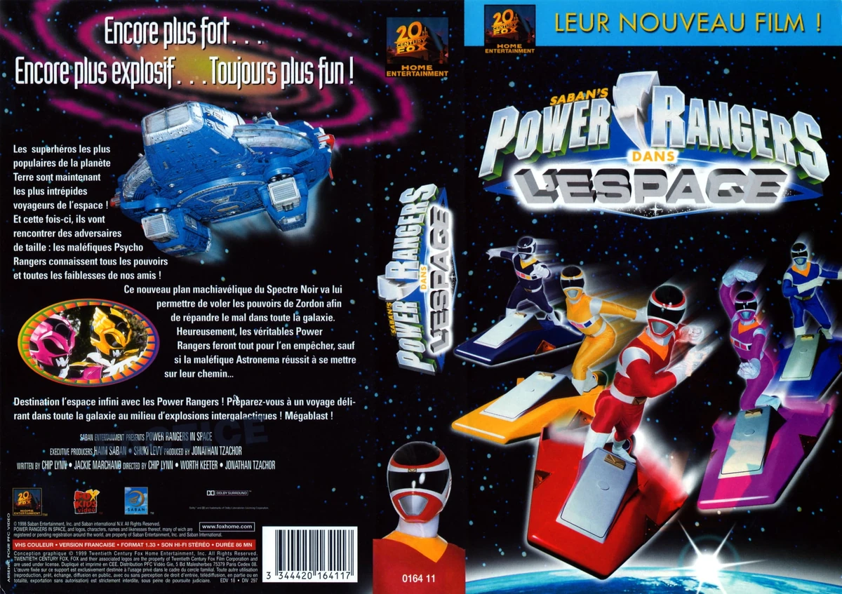20th Century Fox (France) - Power Rangers dans l'espace (1999) (Location) | Wiki VHS | Fandom