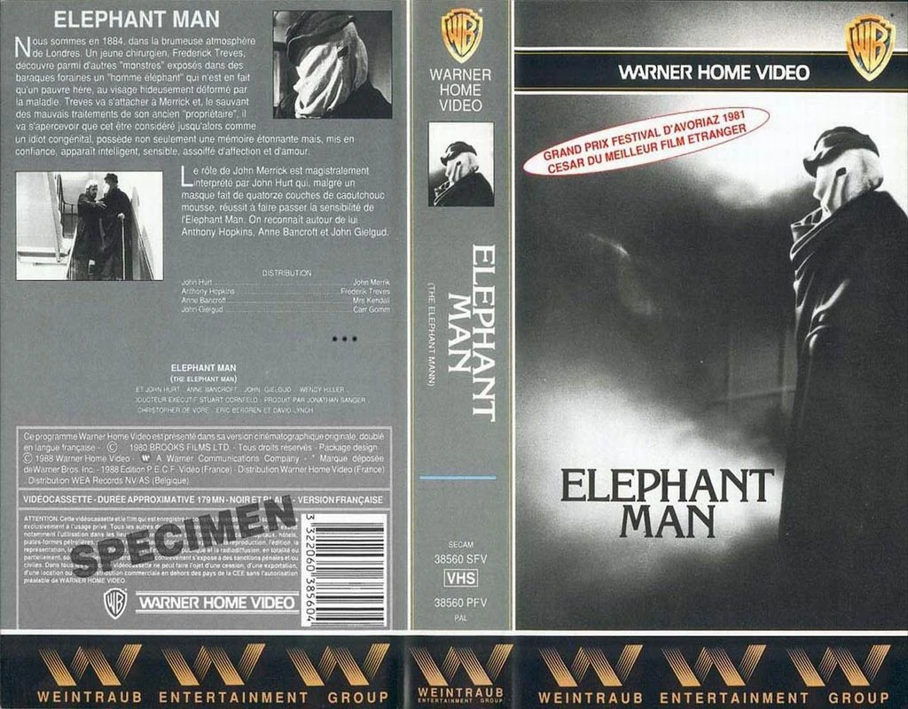 Warner Home Video (France) - Elephant Man (1988) (Location) | Wiki VHS ...