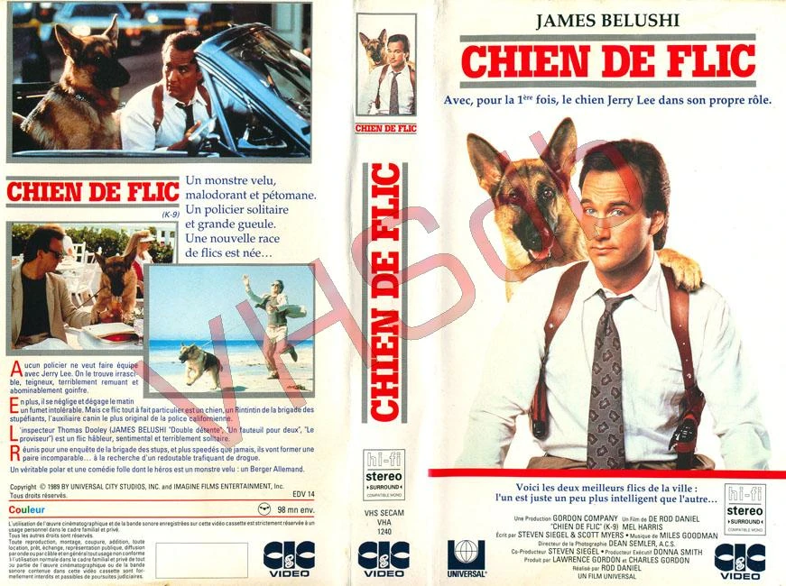 CIC Video (France) - Chien de flic (1990) (Location) | Wiki VHS | Fandom