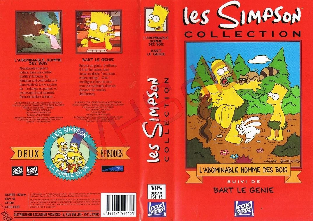 Fox Video (France) - Les Simpson : L'abominable homme des bois / Bart ...