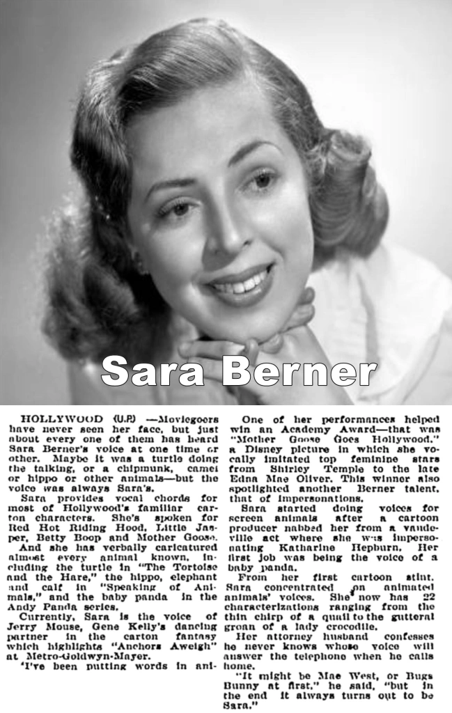 Sara Berner | BETTY BOOP Wiki | Fandom