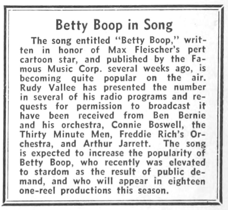 Betty Boop In Song Betty Boop Wiki Fandom