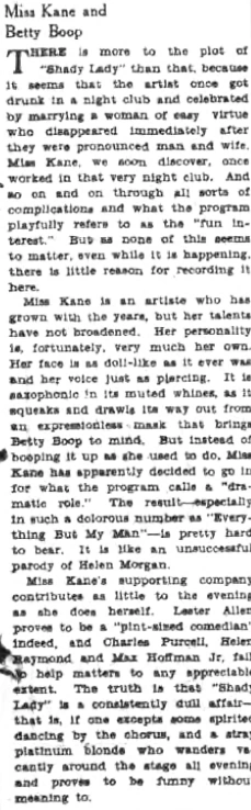Miss Kane and Betty Boop | BETTY BOOP Wiki | Fandom