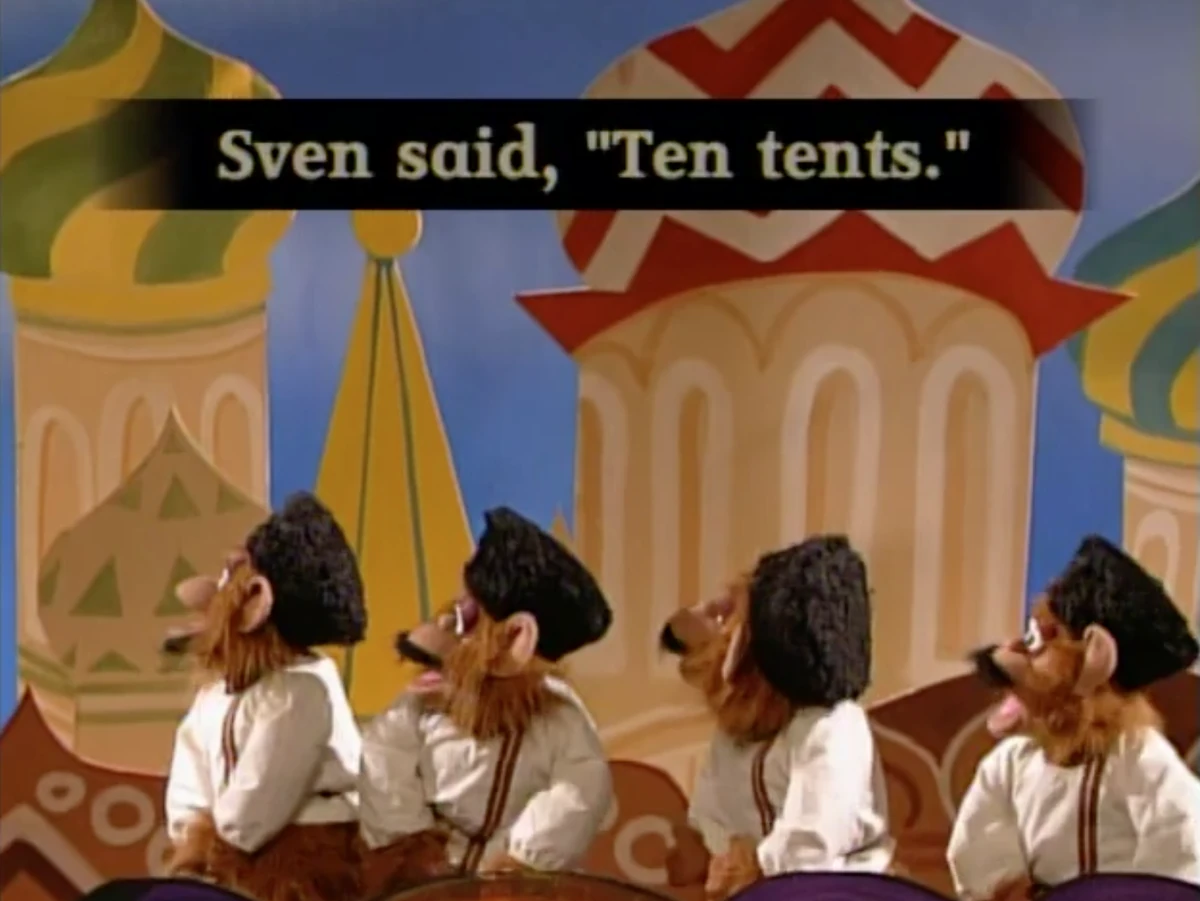 Sven Said, Ten Tents, Ted Sent Ten Cents | Between the Lions Wiki | Fandom
