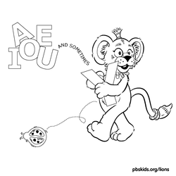 between the lions coloring book