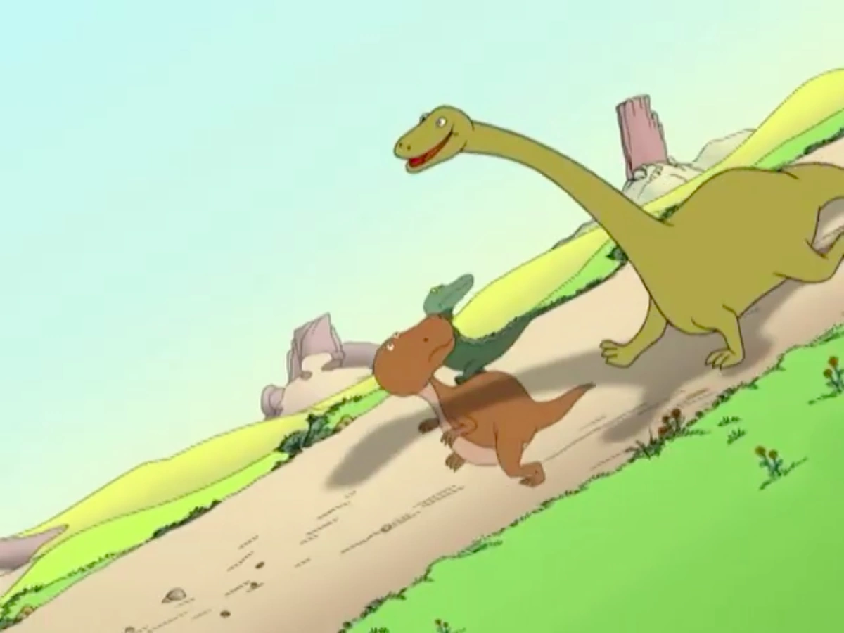 A Race Between an apatosaurus, a tyrannosaurus rex, and an alligator ...