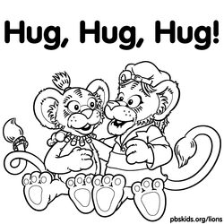 between the lions coloring book