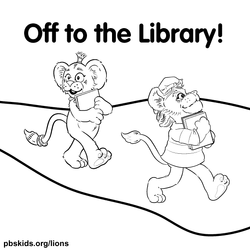between the lions coloring book