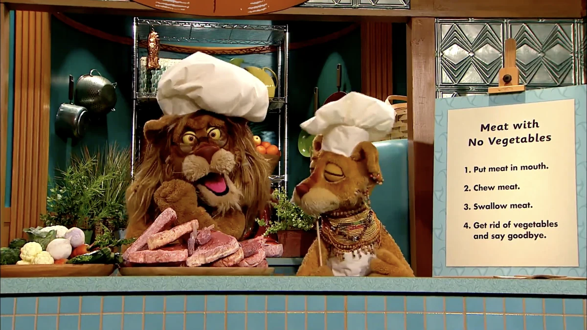 Meat With No Vegetables Between The Lions Wiki Fandom