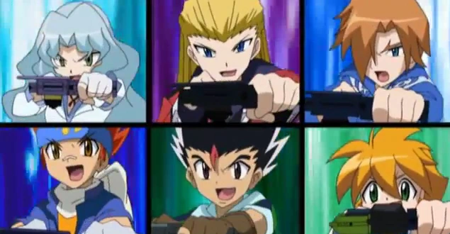 Gingka Hagane, Masamune & Yu vs. Julian Konzern, Sophie & Wales ...