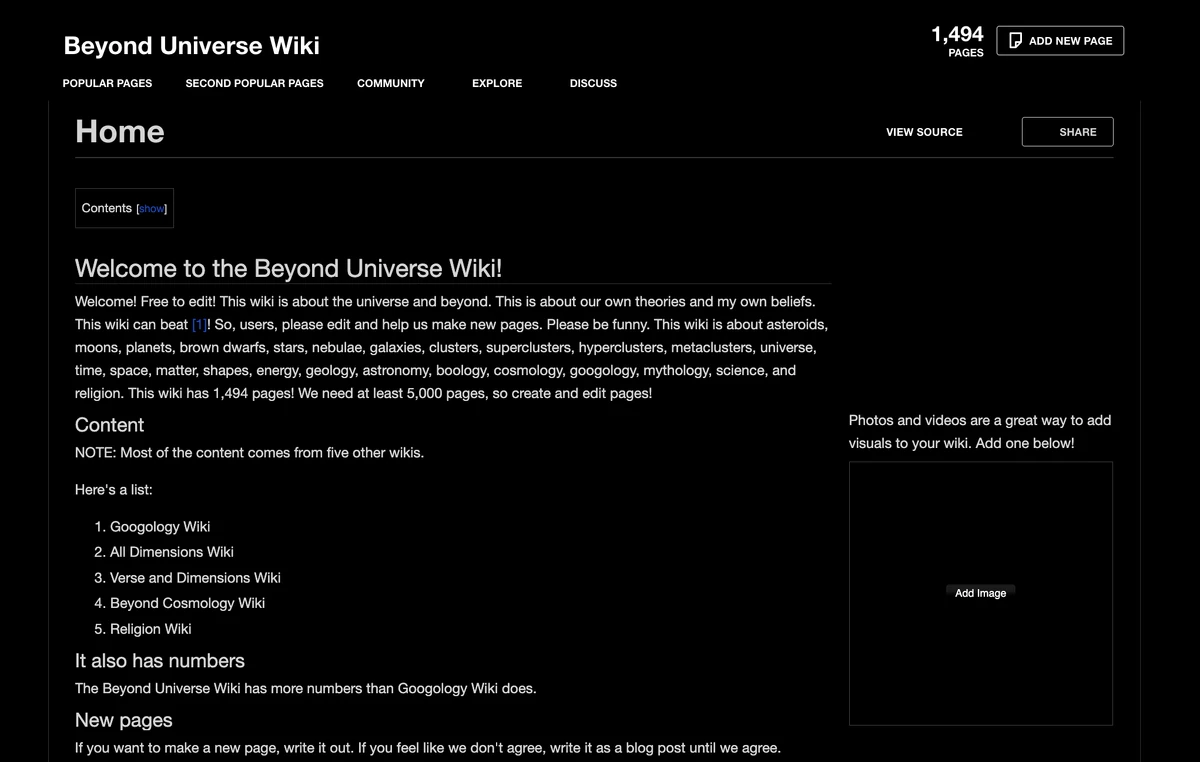 History of Beyond Universe Wiki | Beyond Universe Wiki | Fandom