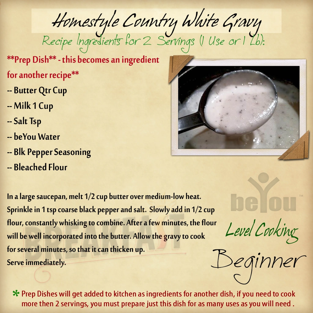 how to prepare white gravy
