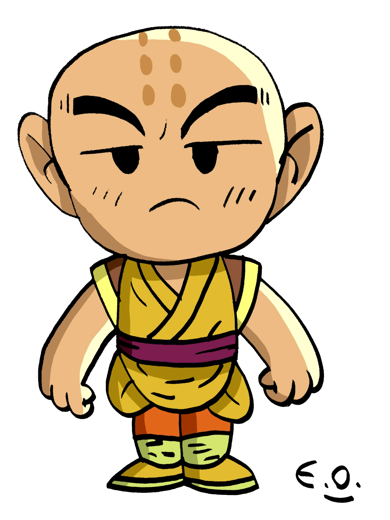 My drawing of Krillin | Fandom