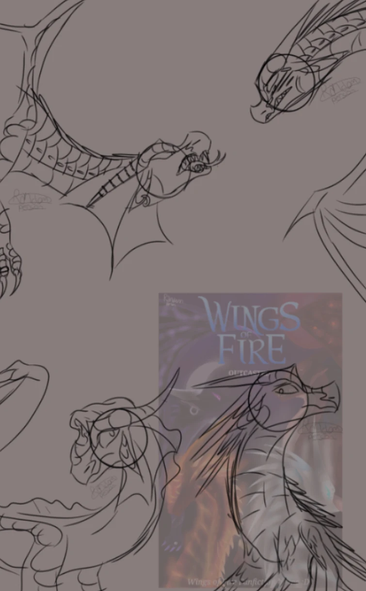 Redrawing the cover of an old cringy WoF fanfic I made | WIP 1 | Fandom