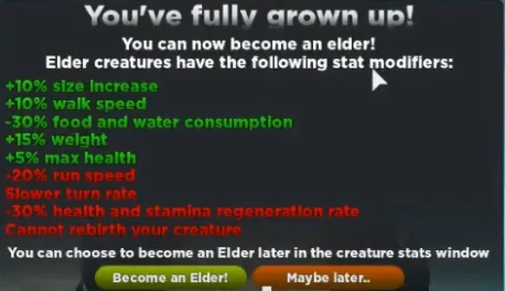 A little info on becoming an elder creature | Fandom