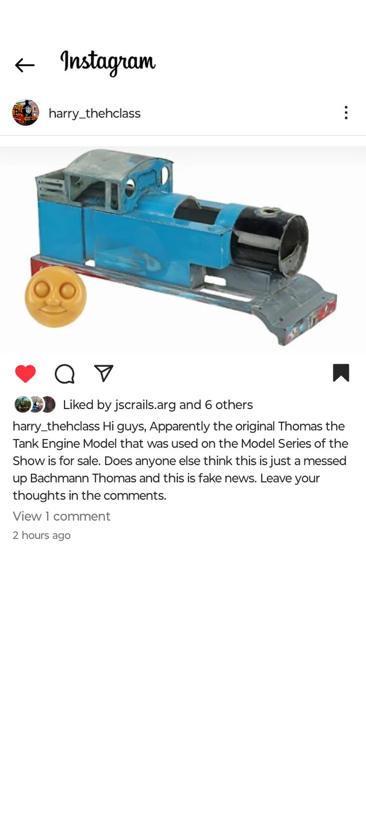 The original Perspex Thomas was found. | Fandom