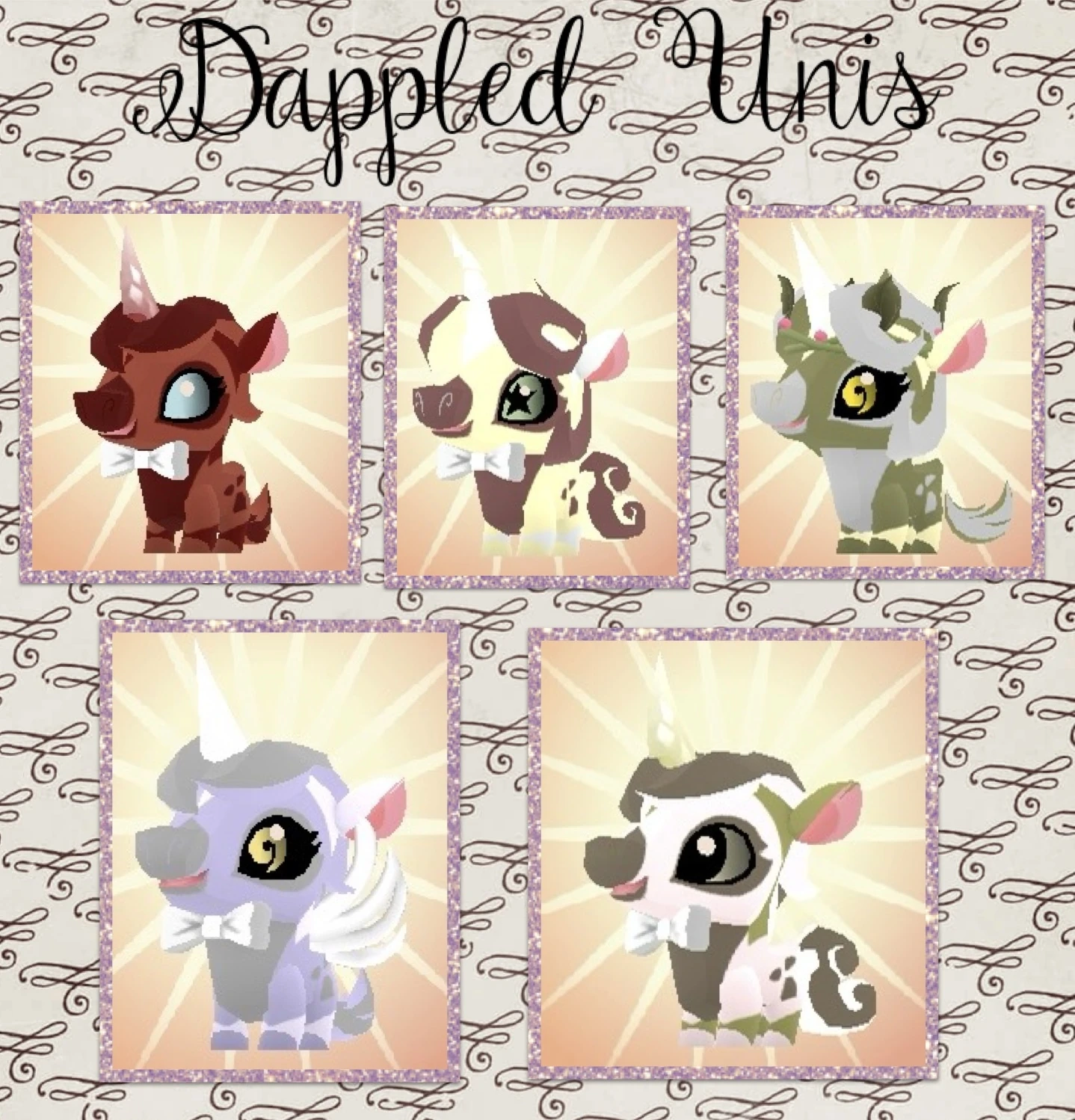 Fishing for name suggestions for my dappled unis | Fandom