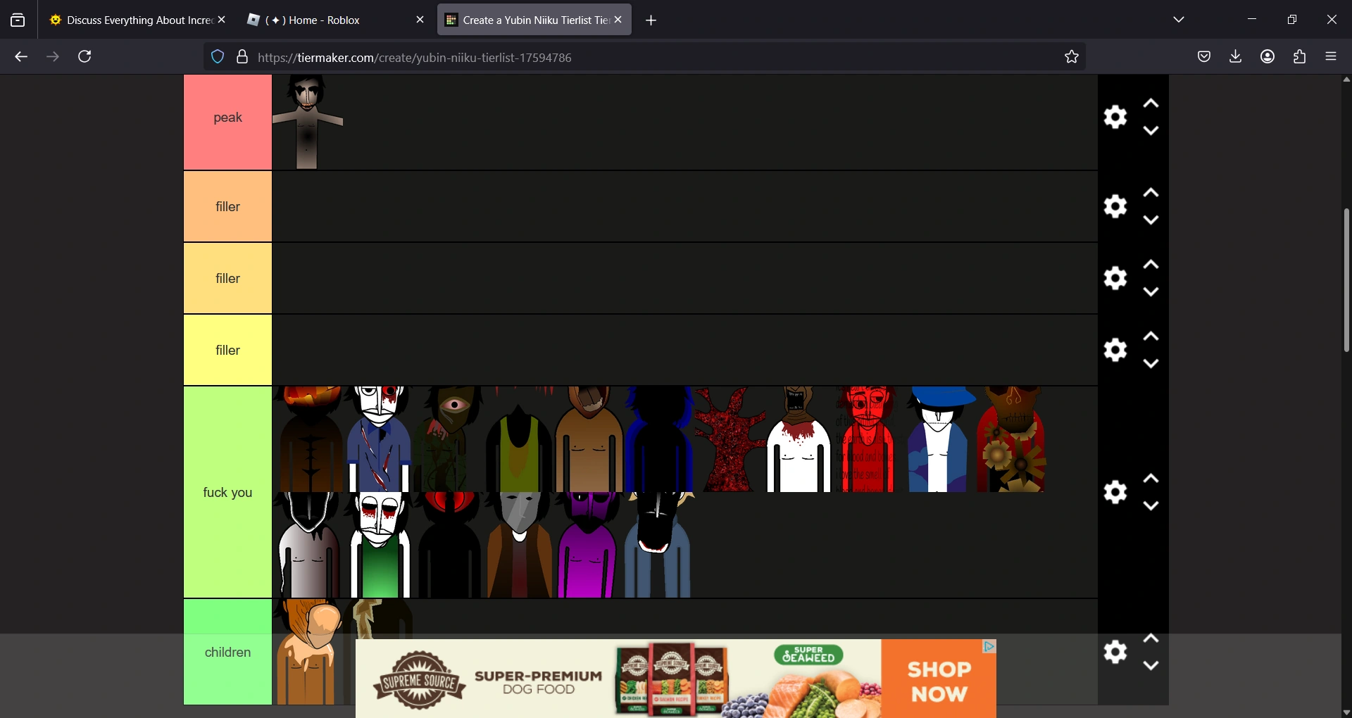 rate my tier list | Fandom