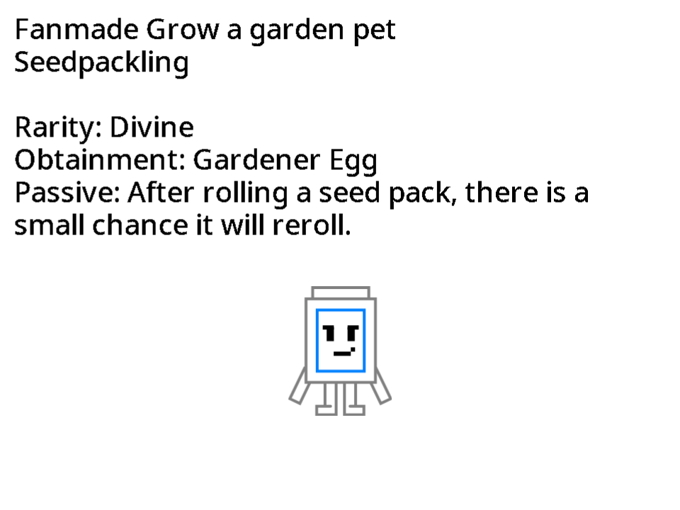 Fanmade Pet Idea: Seedpackling | Fandom