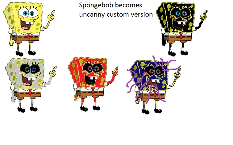 Spongebob becomes uncanny custom | Fandom